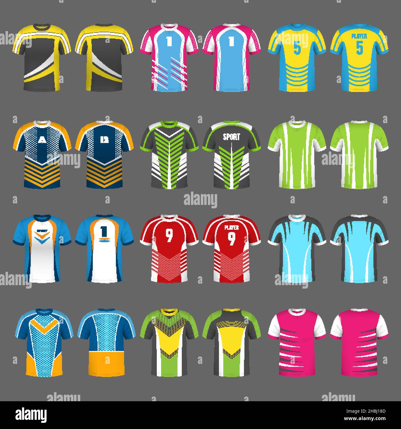 Football soccer players colored vector hi-res stock photography and ...