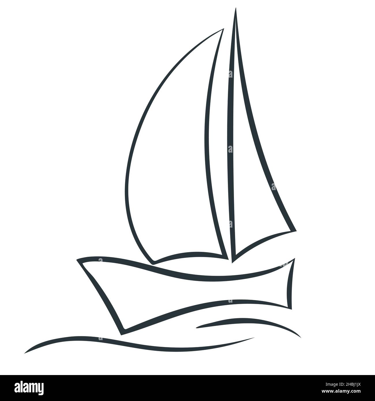 Ship hand drawn vector illustration isolated Stock Vector Image & Art ...