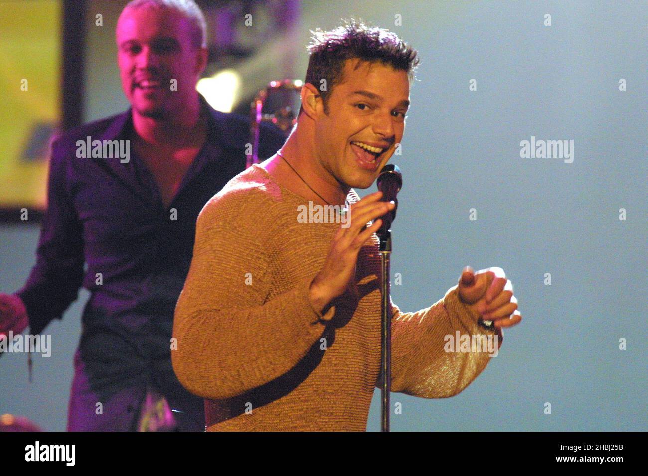 Ricky Martin on stage at the Monte Carlo Music Awards which took place ...