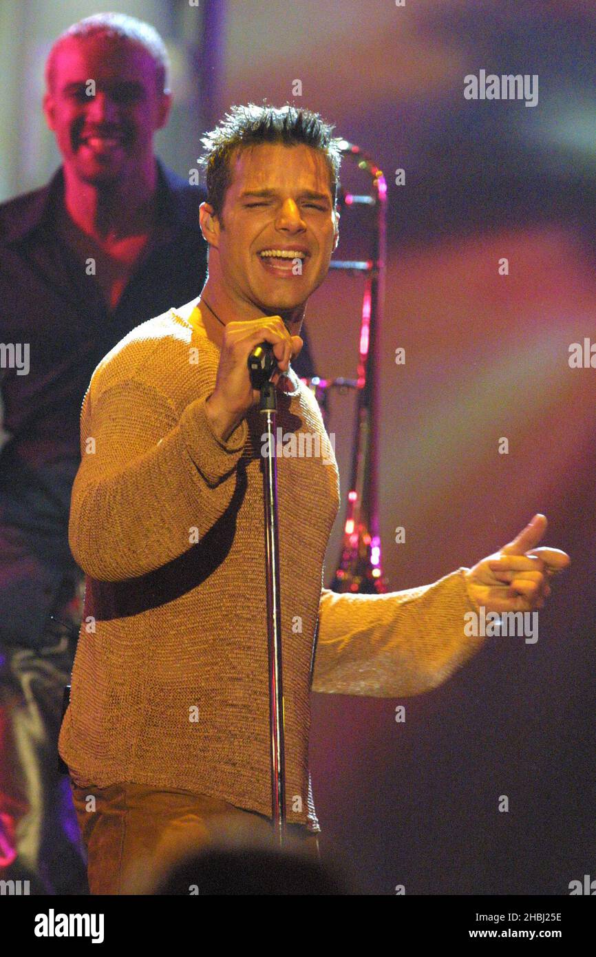 Ricky Martin on stage at the Monte Carlo Music Awards which took place ...