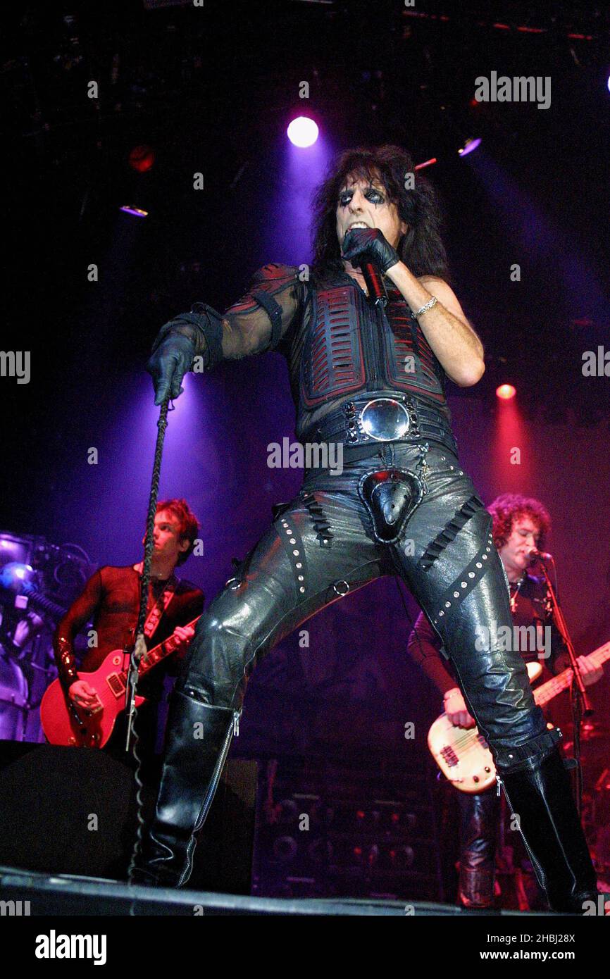 Alice Cooper in concert at Wembley Arena. Live. Full Length Stock Photo ...