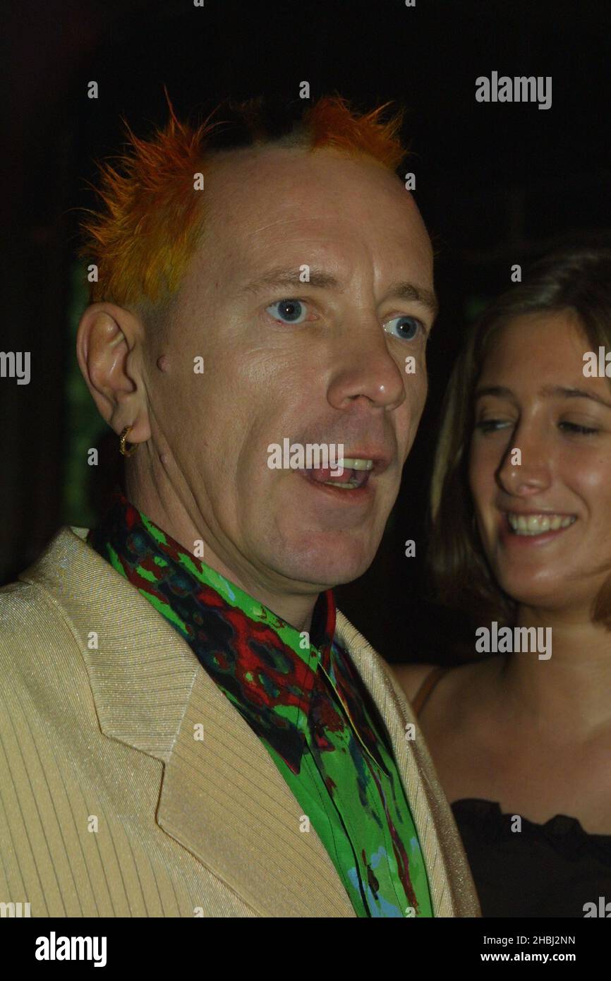 John lydon at the held at londons park lane hotel hi-res stock ...