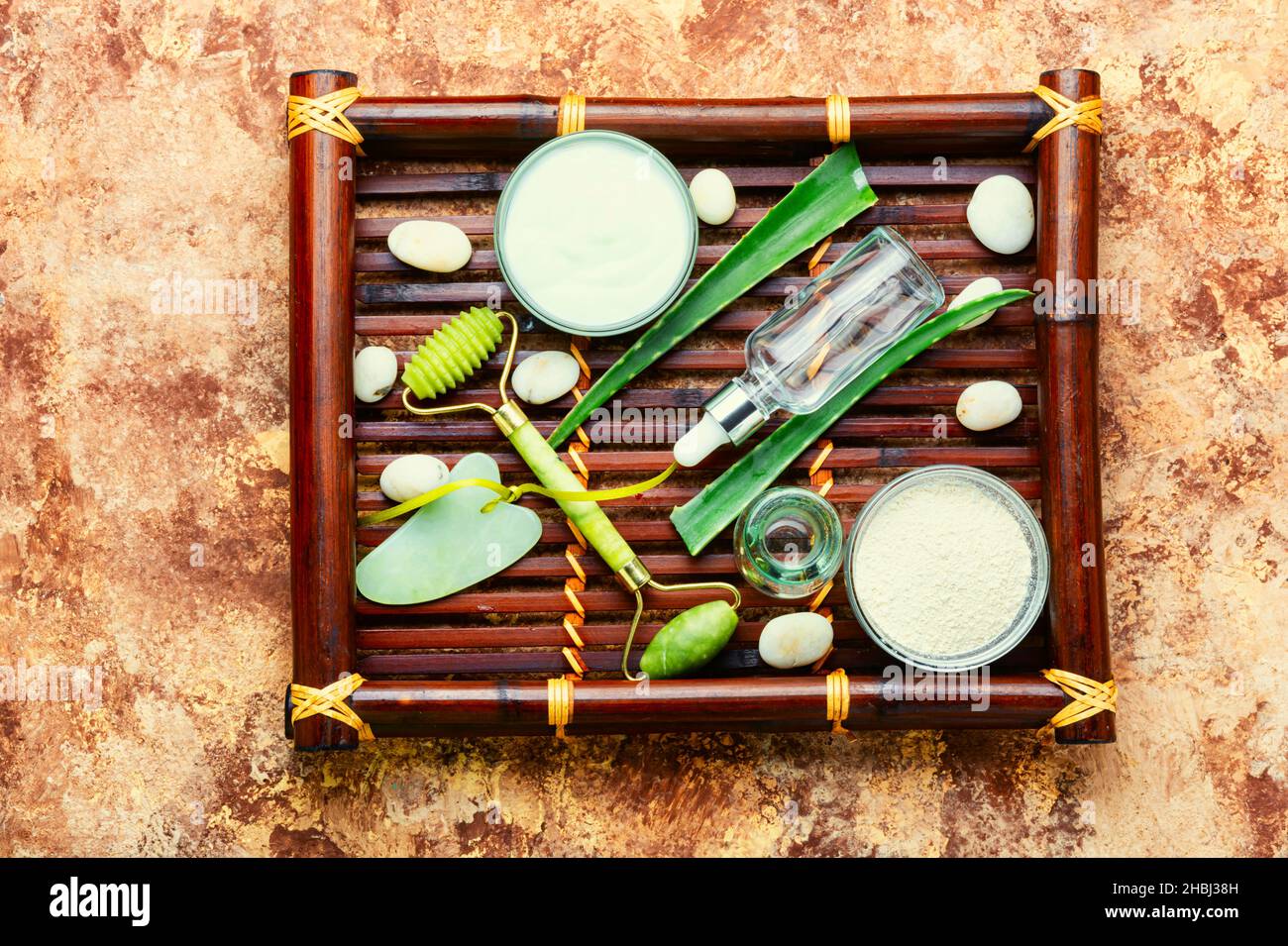 Jade facial roller cream hi-res stock photography and images - Alamy