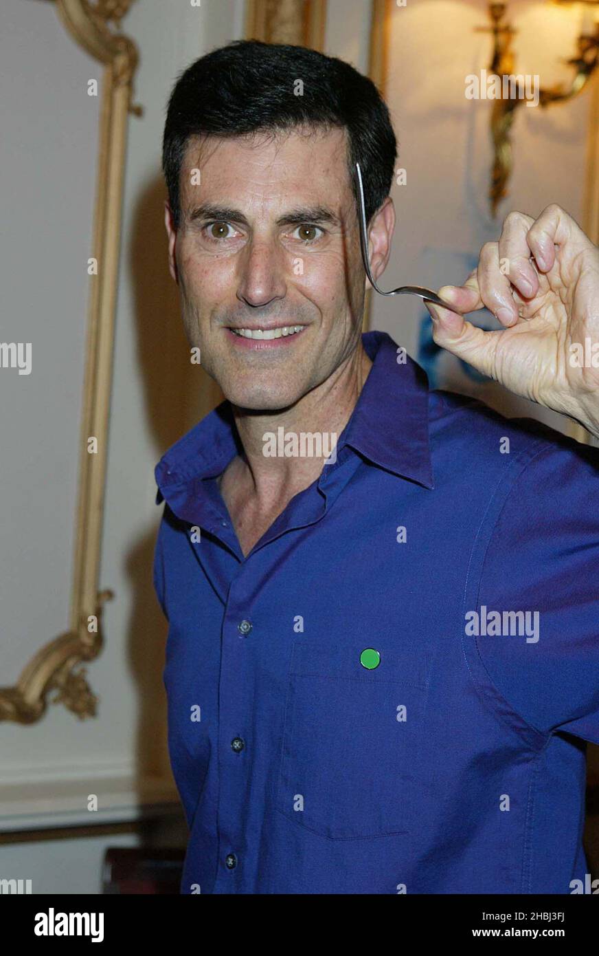 Uri Gellar at the "Stars in Your Eyes" Charity Gala Performance at Her ...
