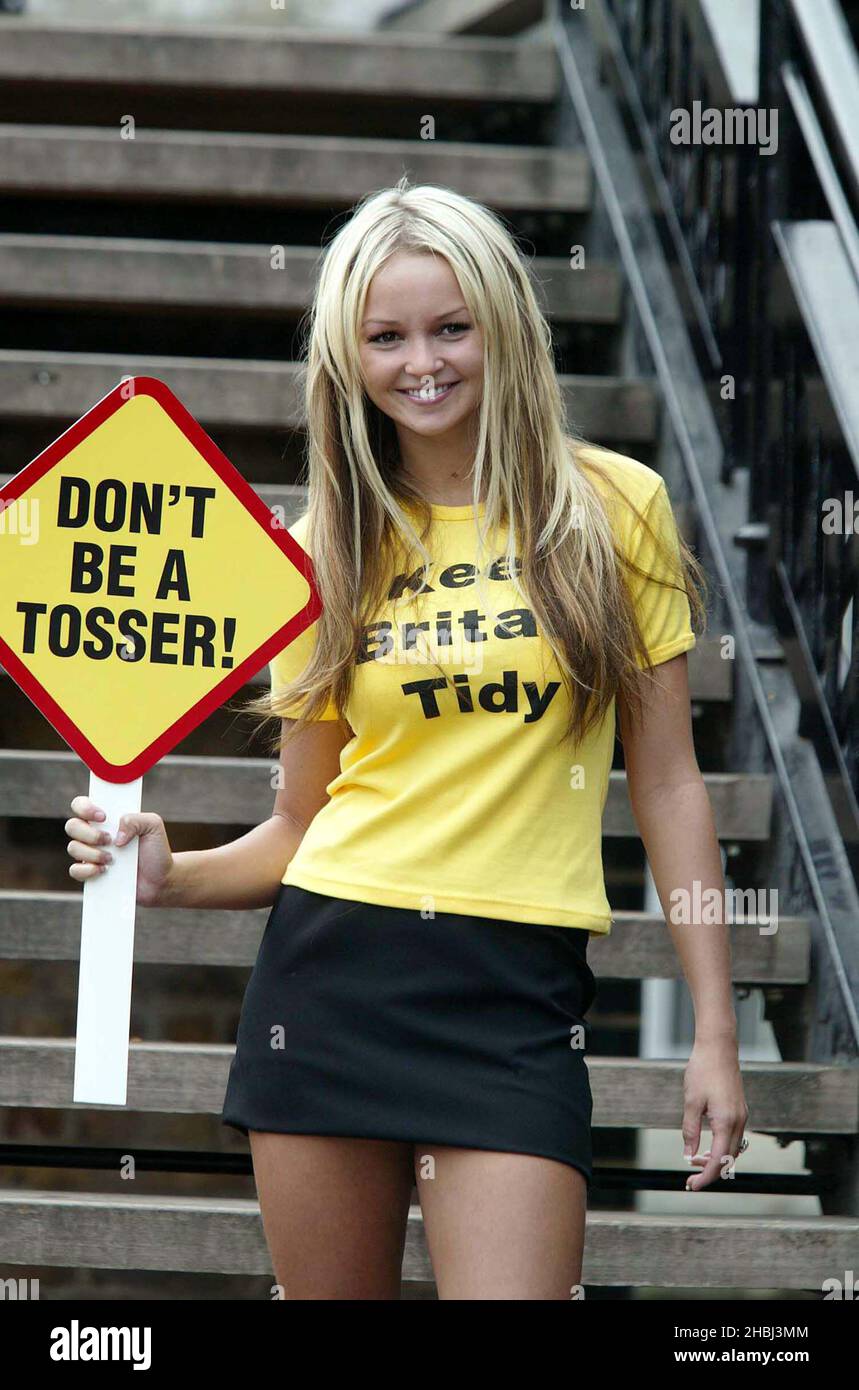 Jennifer Ellison launches'Keep Britain Tidy' and 'Don't Be A Tosser' at ...