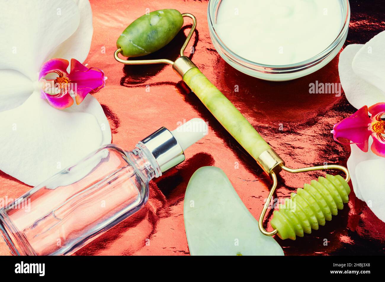 Jade facial roller cream hi-res stock photography and images - Alamy
