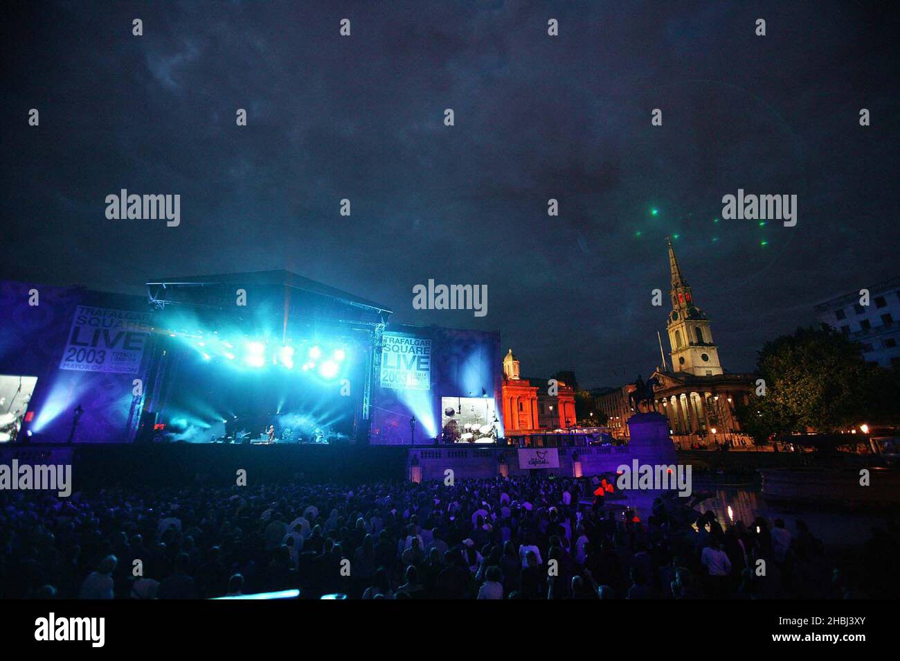 Evening View David Gray and stage and general view crowd at the ...