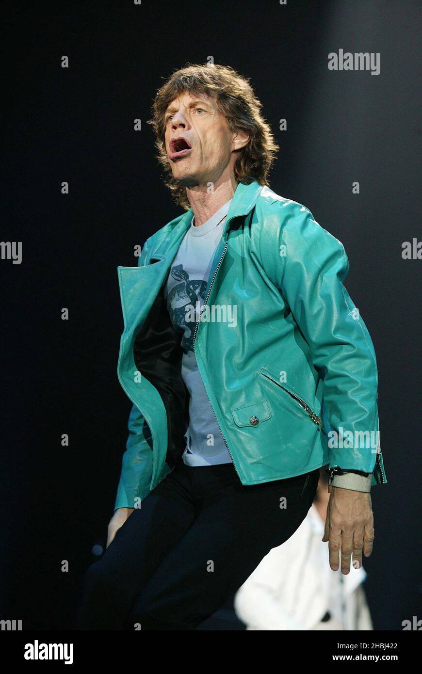 The "Rolling Stones" Mick Jagger performs live on Stage during their ...