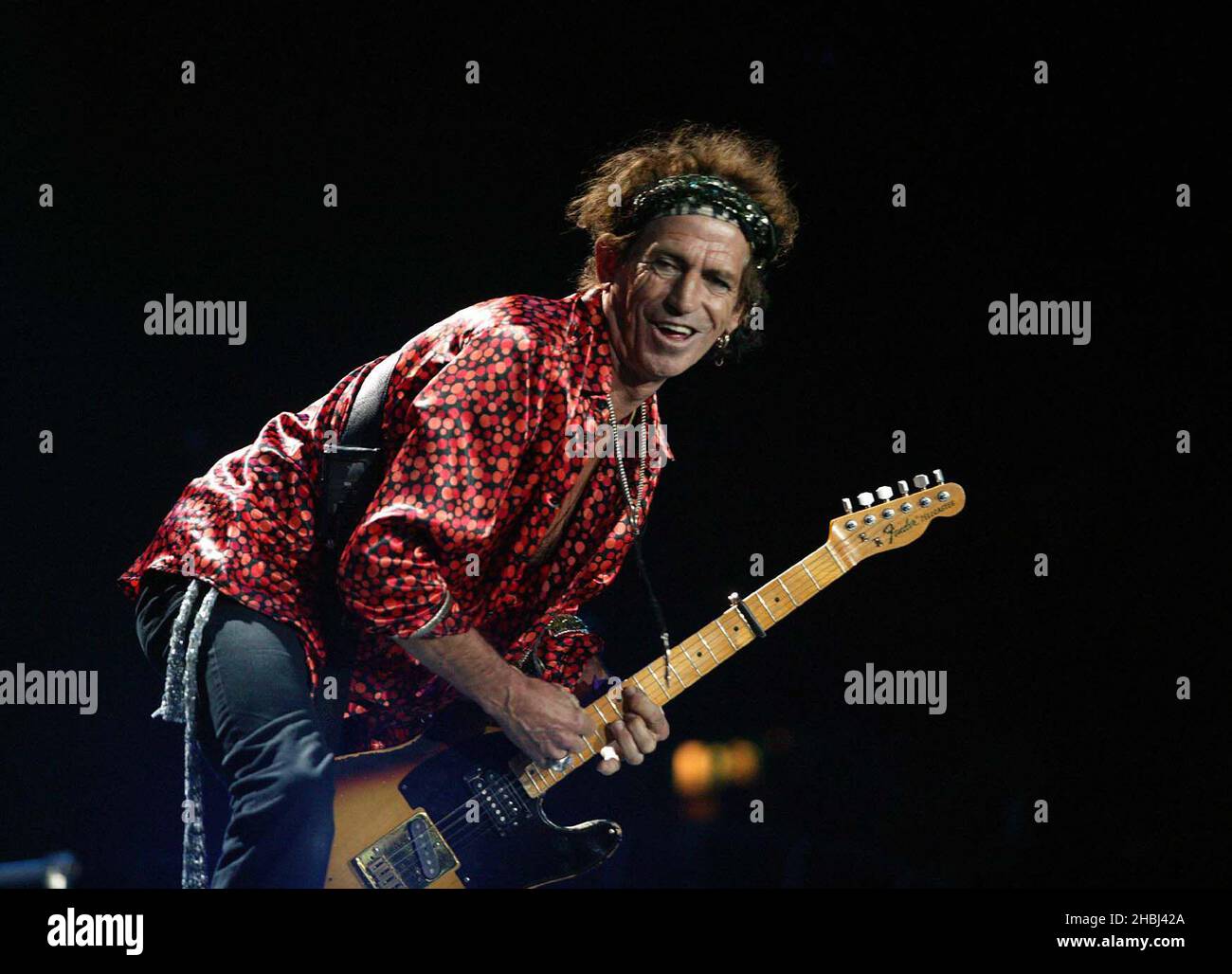 The "Rolling Stones" Keith Richard performs live on Stage during their ...
