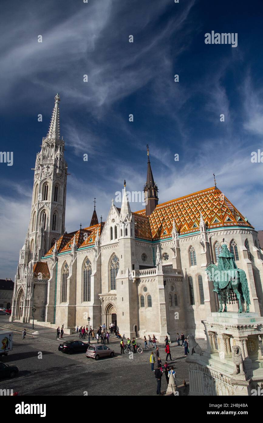 Budapest old city (Buda) - St. Matthias Church Stock Photo - Alamy