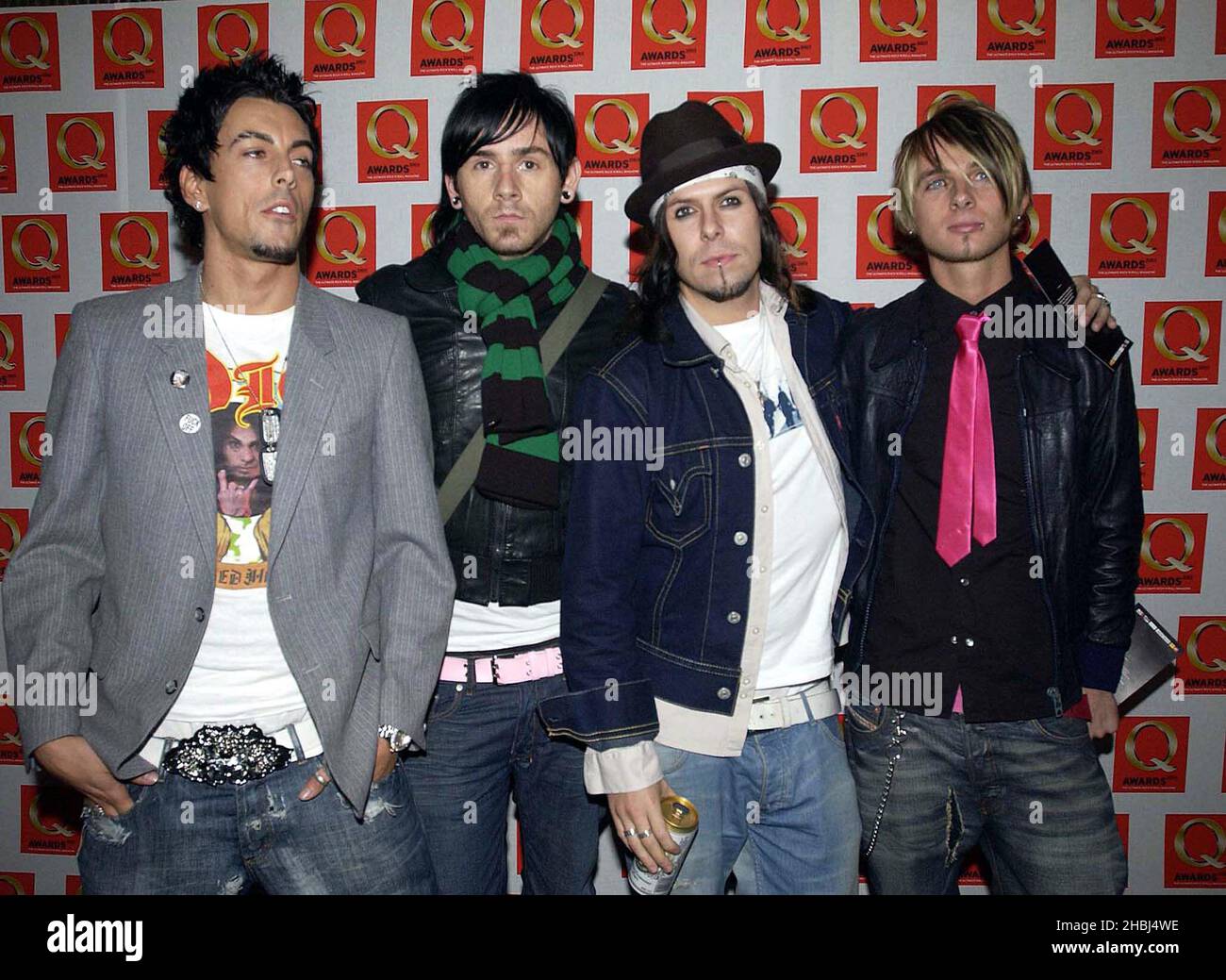 Lost Prophets at the Q Awards at the Park Lane Hotel, London Stock ...