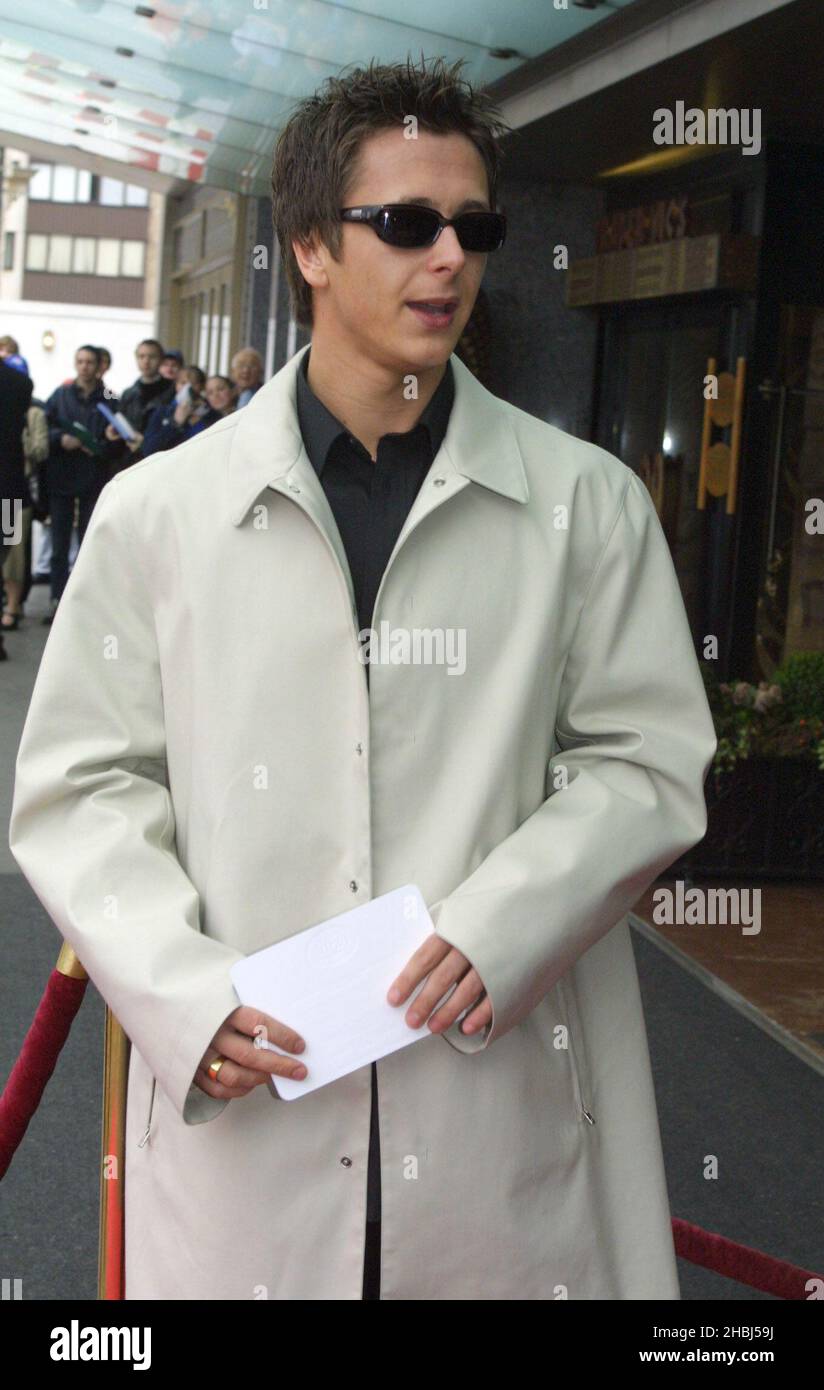 Ritchie from Five at the Mirror Pride of Britain Awards at the Hilton ...