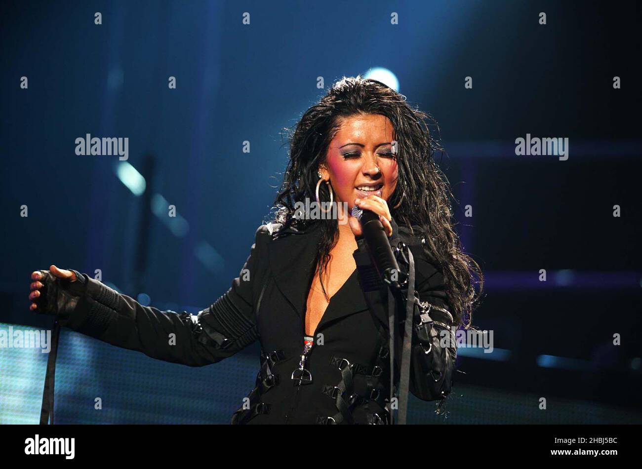 Christina Aguilera performs live on stage at the Birminghham NEC Stock ...
