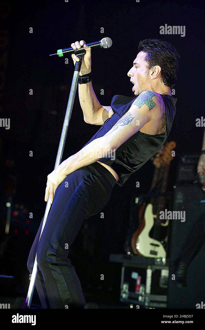 Dave Gahan from Depeche Mode performs live on stage solo at the ...