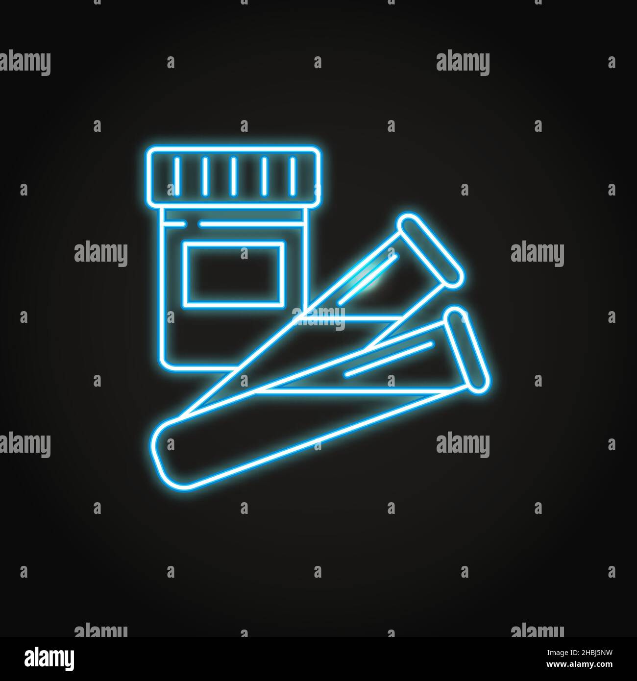 Neon clinical tests icon in line style. Urine and blood analysis symbol ...