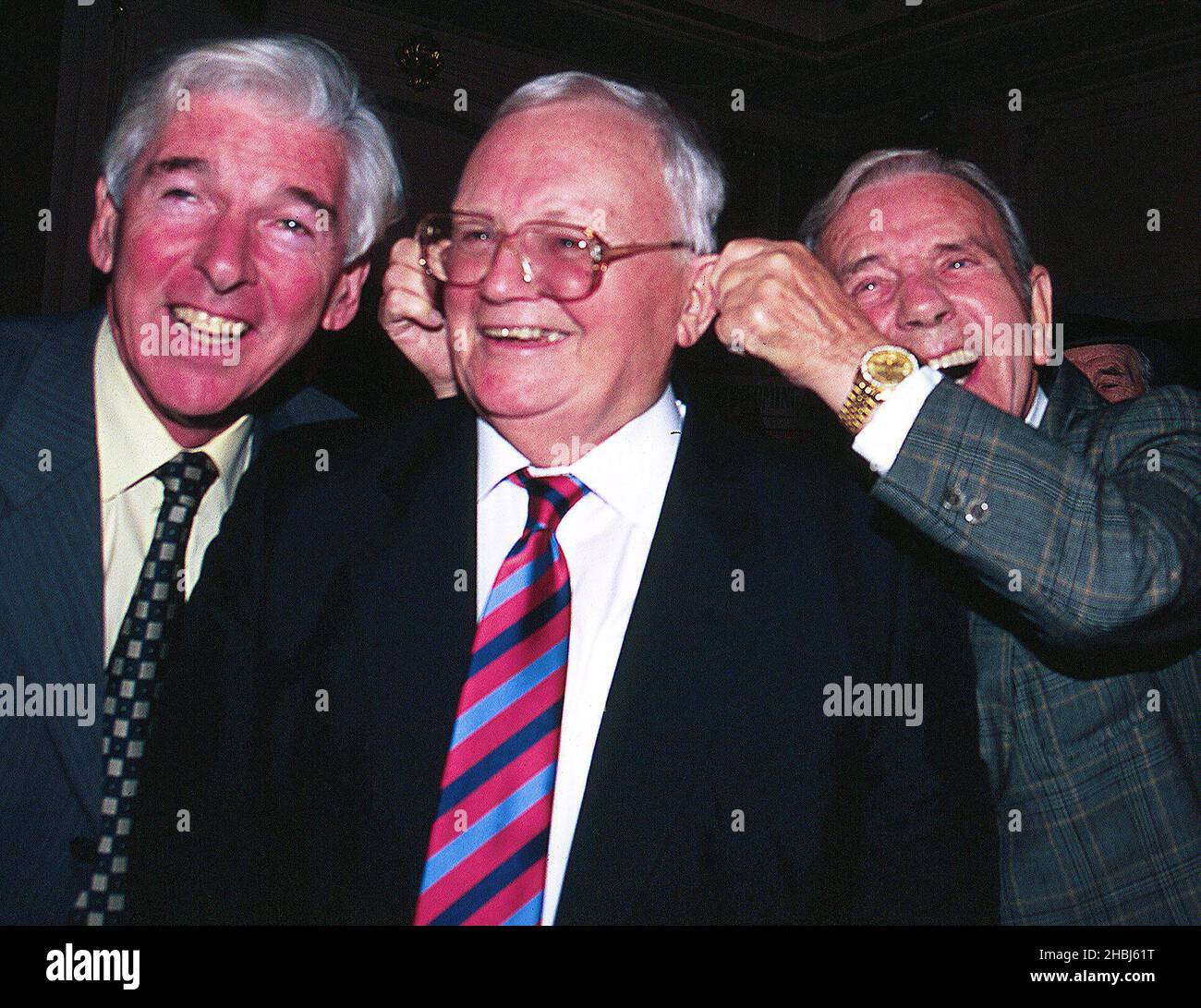 Sir Harry Secombe, Norman Wisdom and Henry Kelly at a photocall in ...