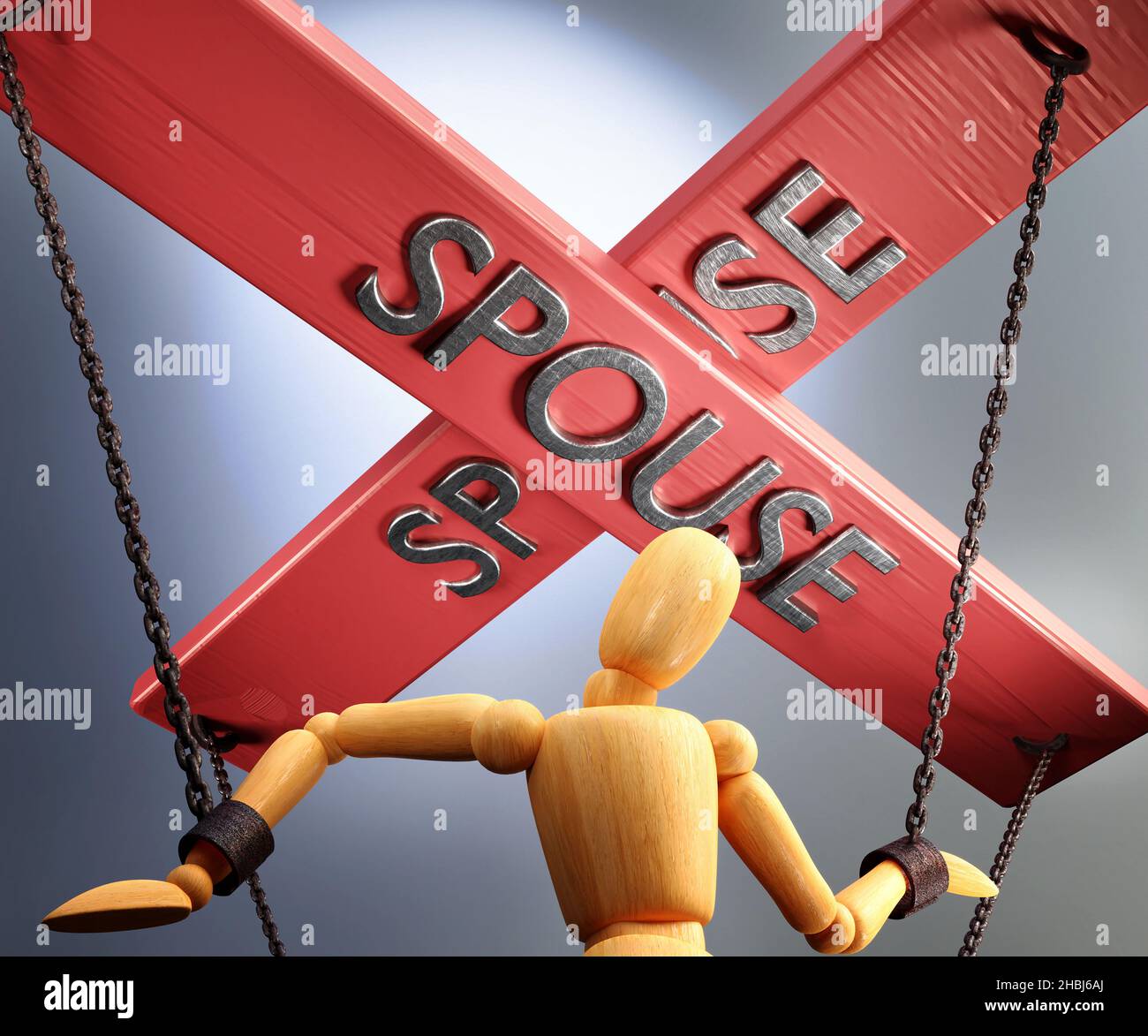 Spouse control, power, influence and manipulation symbolized by control ...