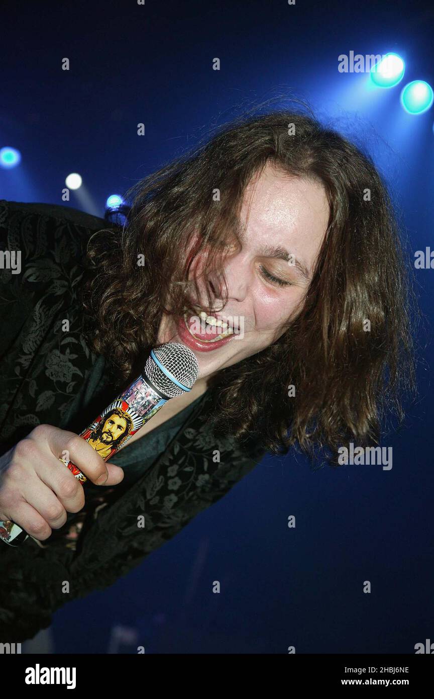 Finnish Goth Rock band Him perform in concert at the Astoria in London ...