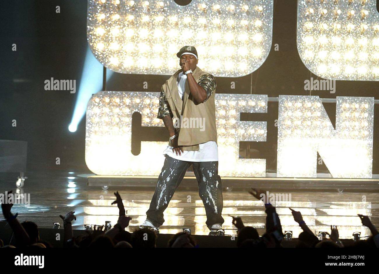 50 cent at the 2004 brits awards hi-res stock photography and images ...