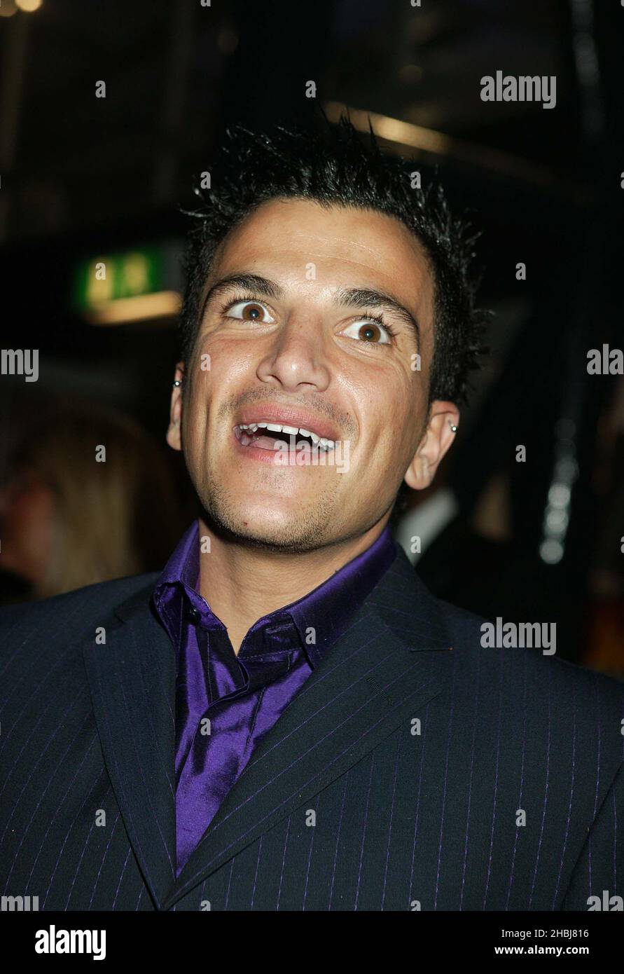 Peter Andre at the arrivals at the Brit Awards 2004 at Earls Court ...