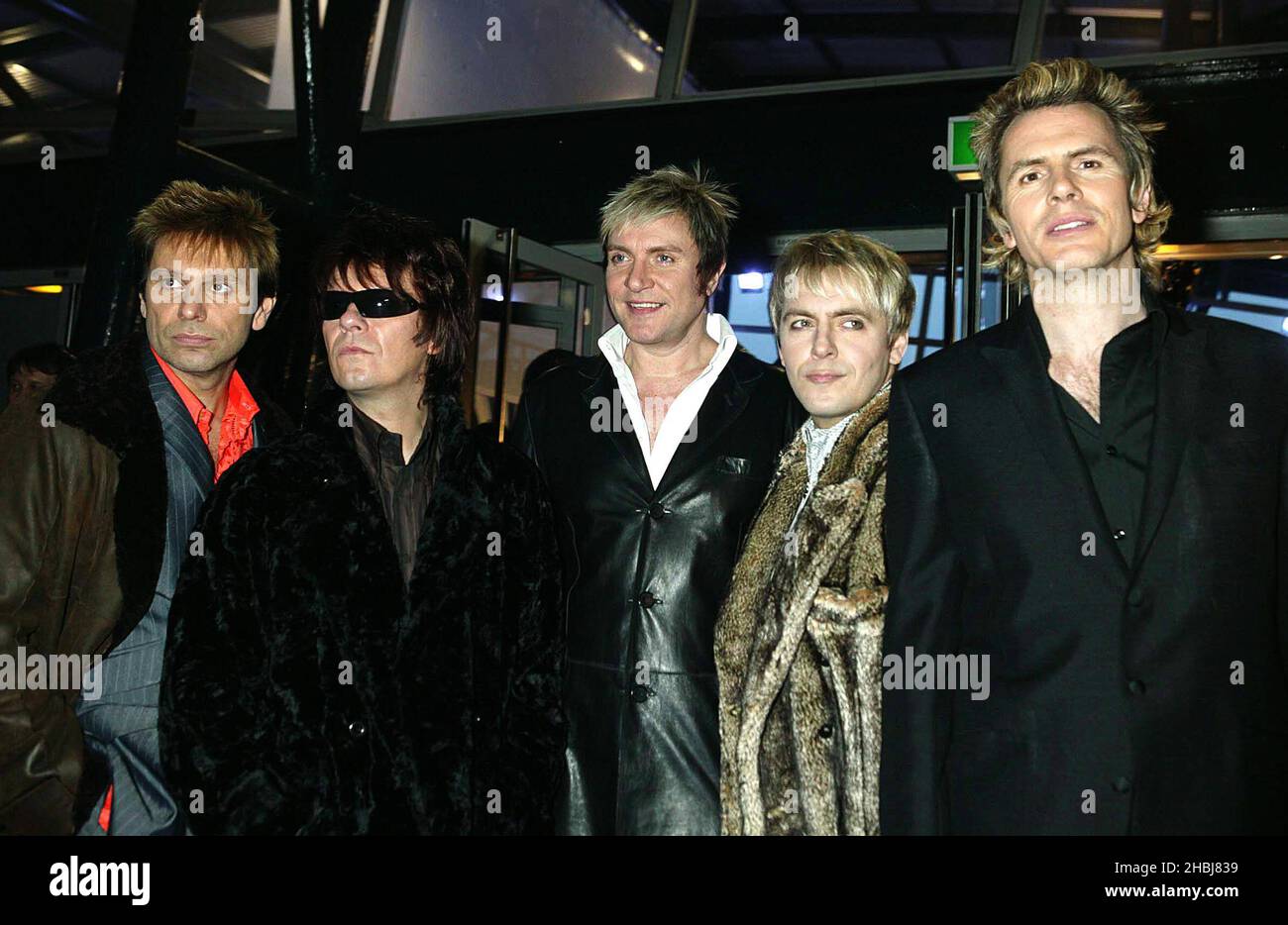 Duran duran arrive at the brit awards 2004 hi-res stock photography and ...