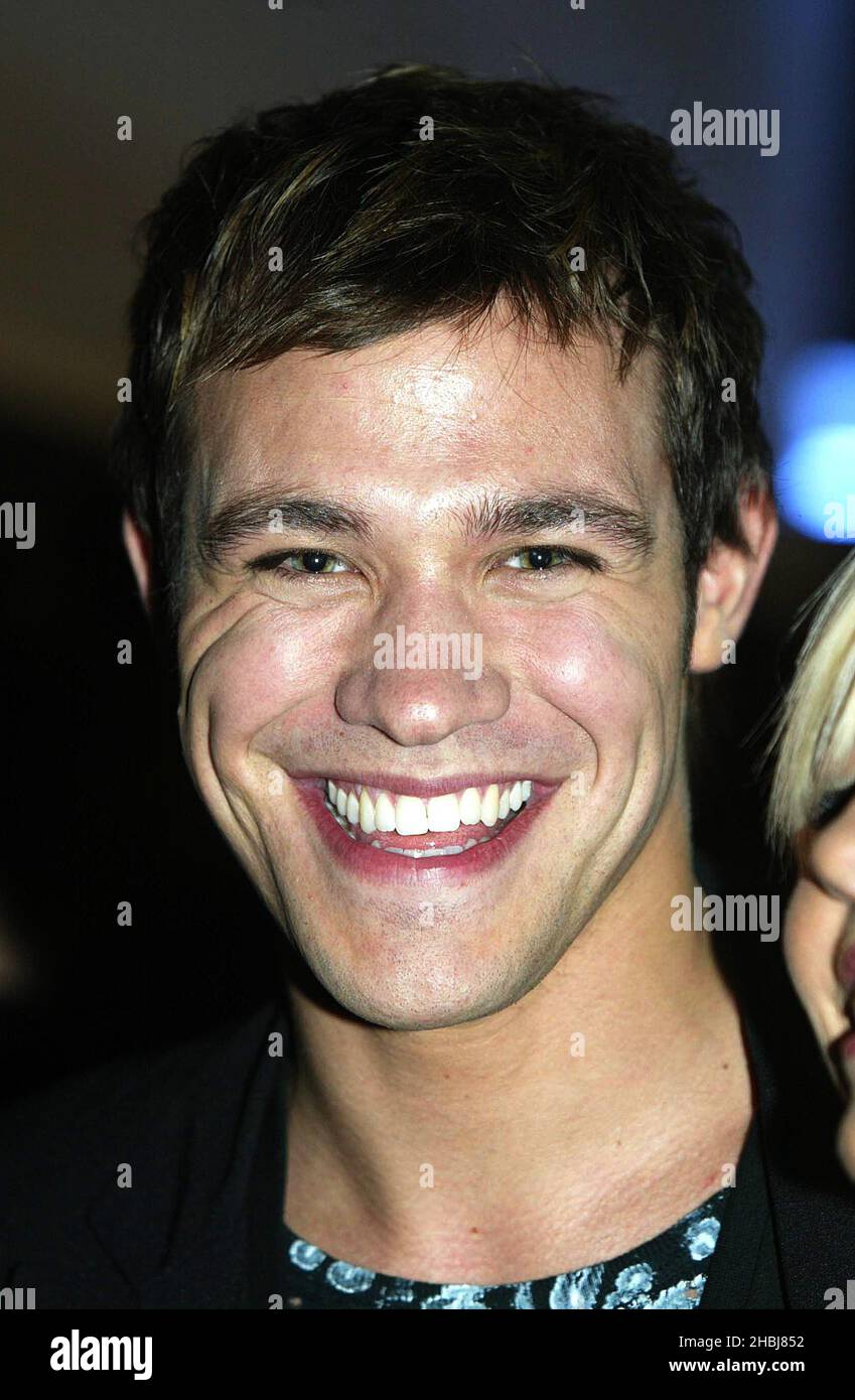 Will Young arrives at the 2004 Brits Awards Stock Photo - Alamy