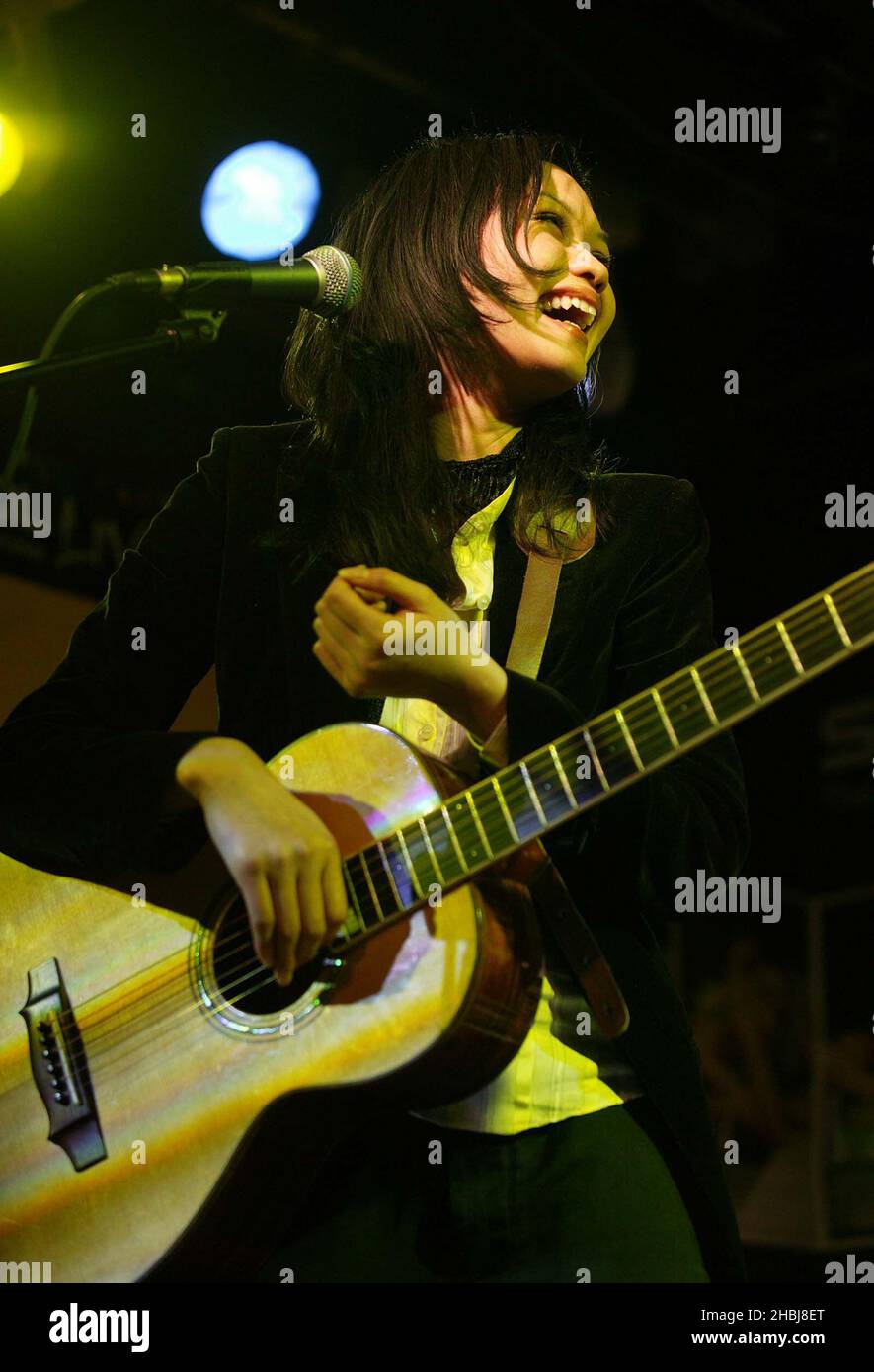 New Zealand singer Bic Runga performs on stage to celebrate today's UK ...