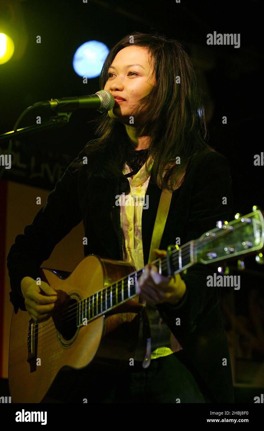 New Zealand singer Bic Runga performs on stage to celebrate today's UK ...
