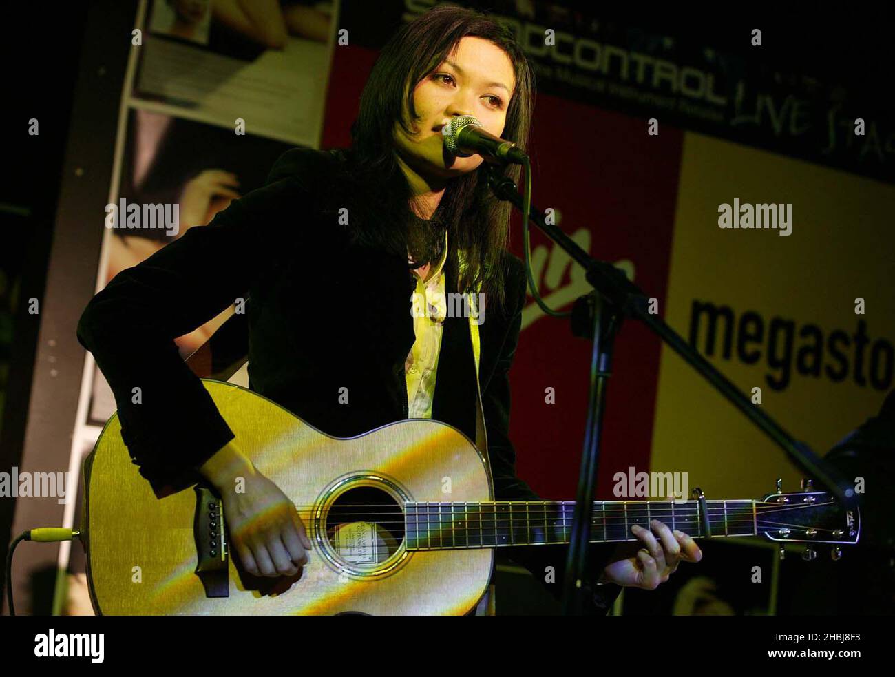 New Zealand singer Bic Runga performs on stage to celebrate today's UK ...
