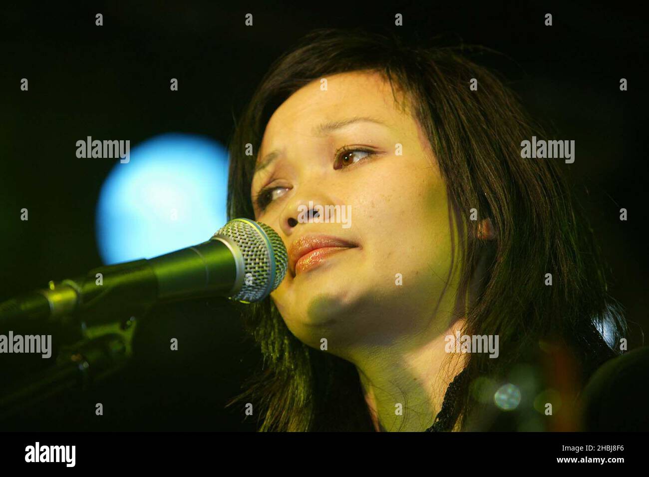 New Zealand singer Bic Runga performs on stage to celebrate today's UK ...