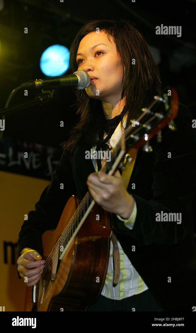 New Zealand singer Bic Runga performs on stage to celebrate today's UK ...