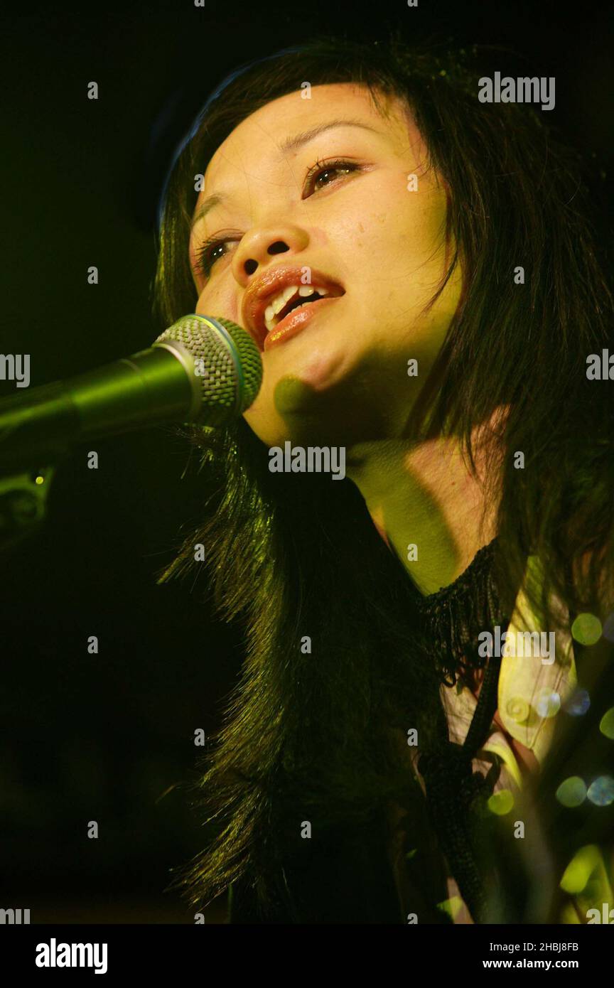 New Zealand singer Bic Runga performs on stage to celebrate today's UK ...