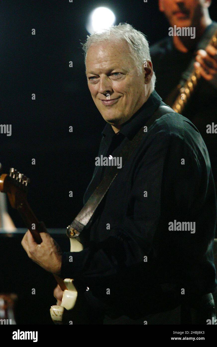 Dave gilmour of pink floyd performs on stage hi-res stock photography ...