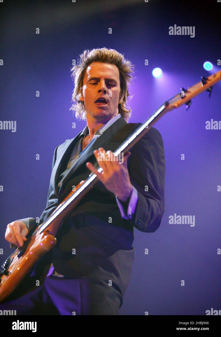 Duran Duran perform live on stage at the Wembley Arena in London. Jon ...
