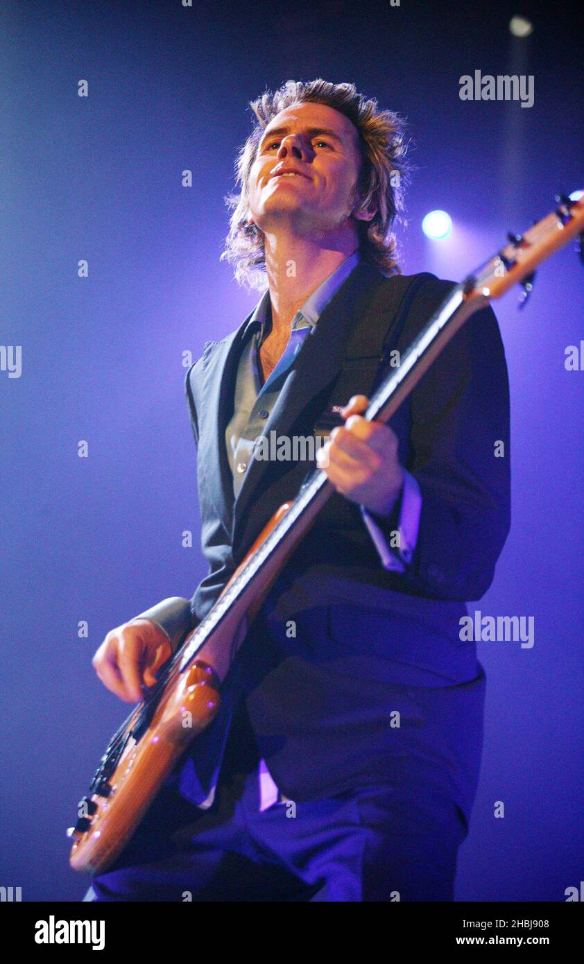 Duran Duran perform live on stage at the Wembley Arena in London. Jon ...