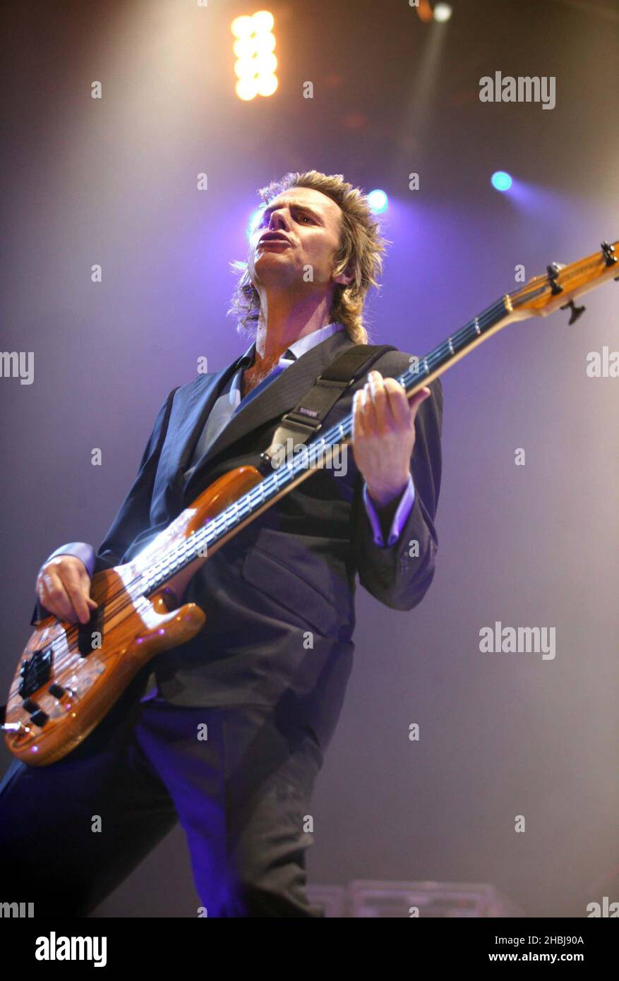 Duran Duran perform live on stage at the Wembley Arena in London. Jon ...
