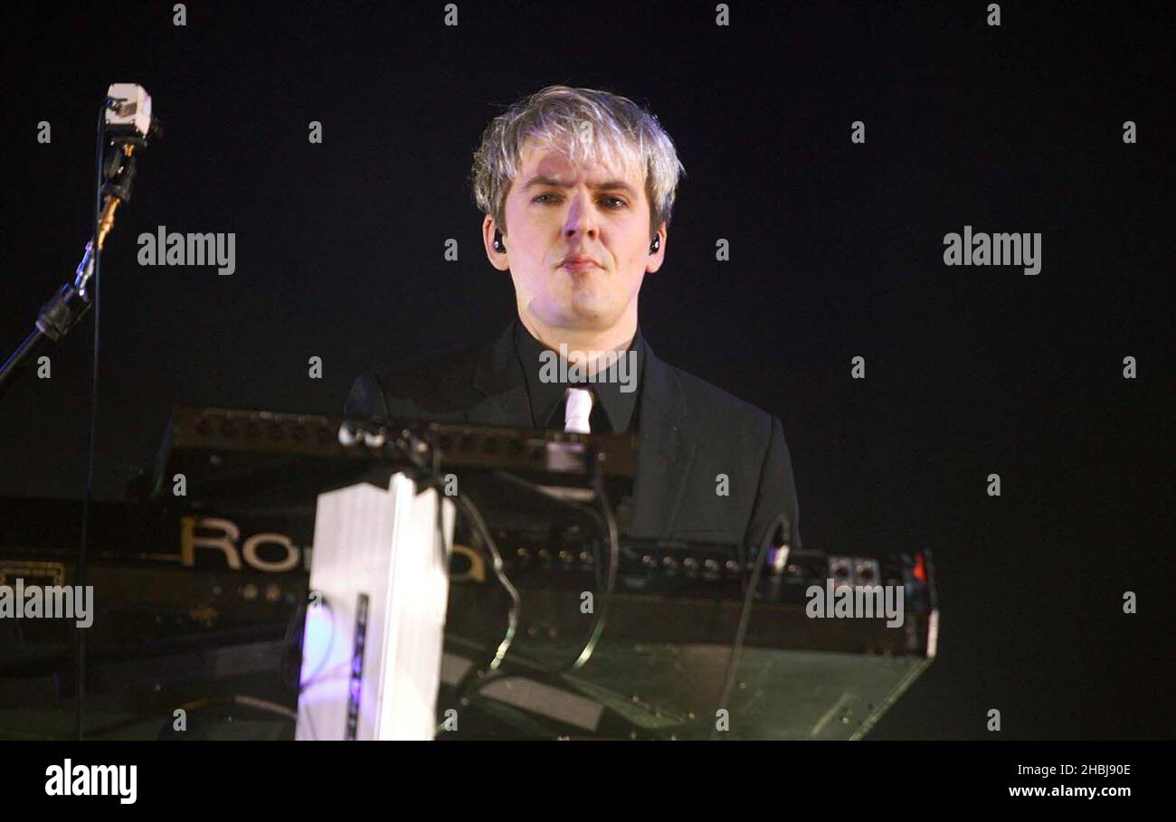 Duran Duran perform live on stage at the Wembley Arena in London. Nick ...