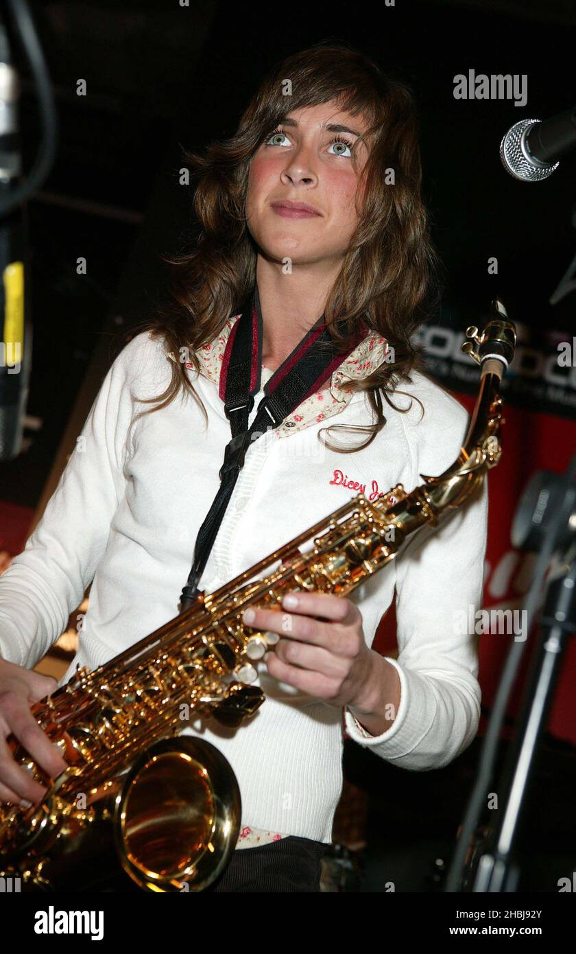 The Zutons, Liverpudlian band perform at in-store gig held at the ...