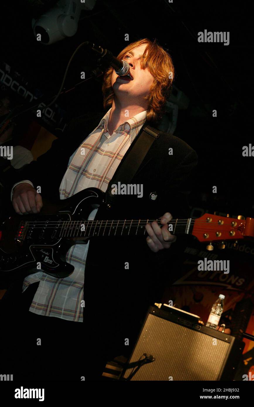 The Zutons, Liverpudlian band perform at in-store gig held at the ...