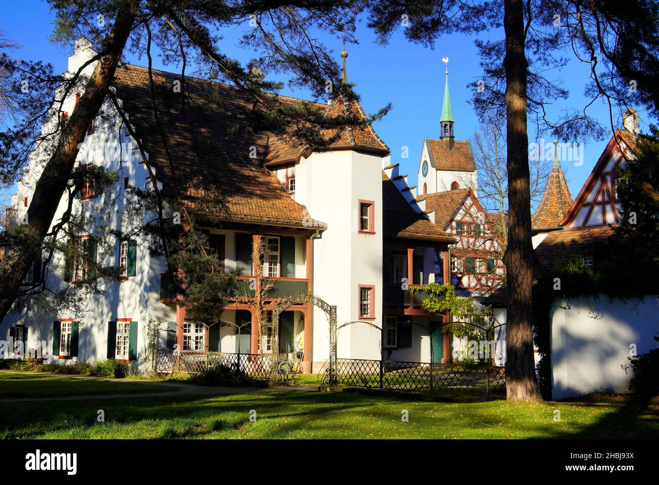 The Wettsteinhaus (Wettstein house) in the Riehen village center is a ...