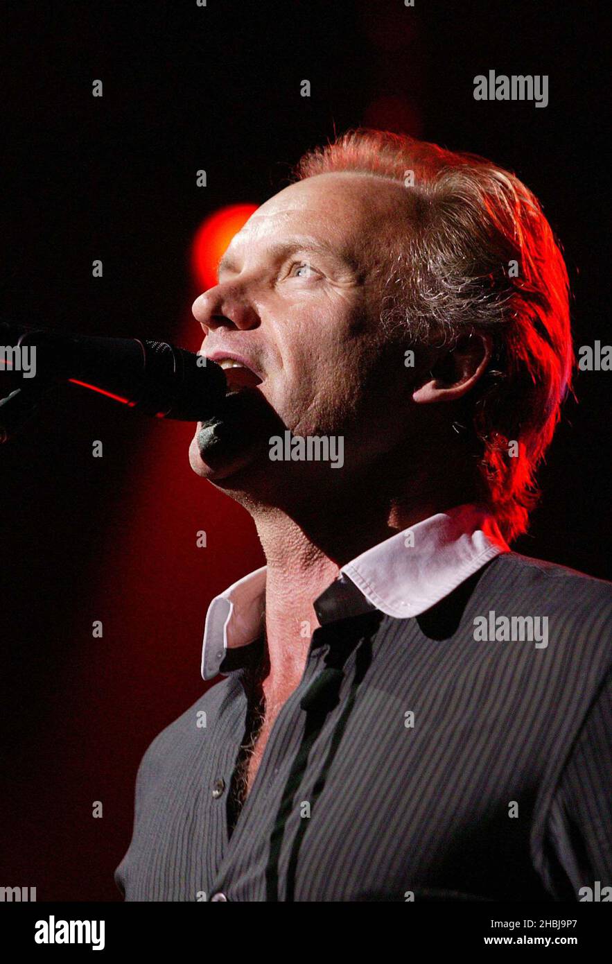 Sting performs live on stage at the Royal Albert Hall in London Stock ...