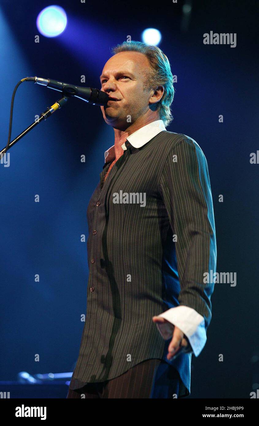 Sting performs live on stage at the Royal Albert Hall in London Stock ...