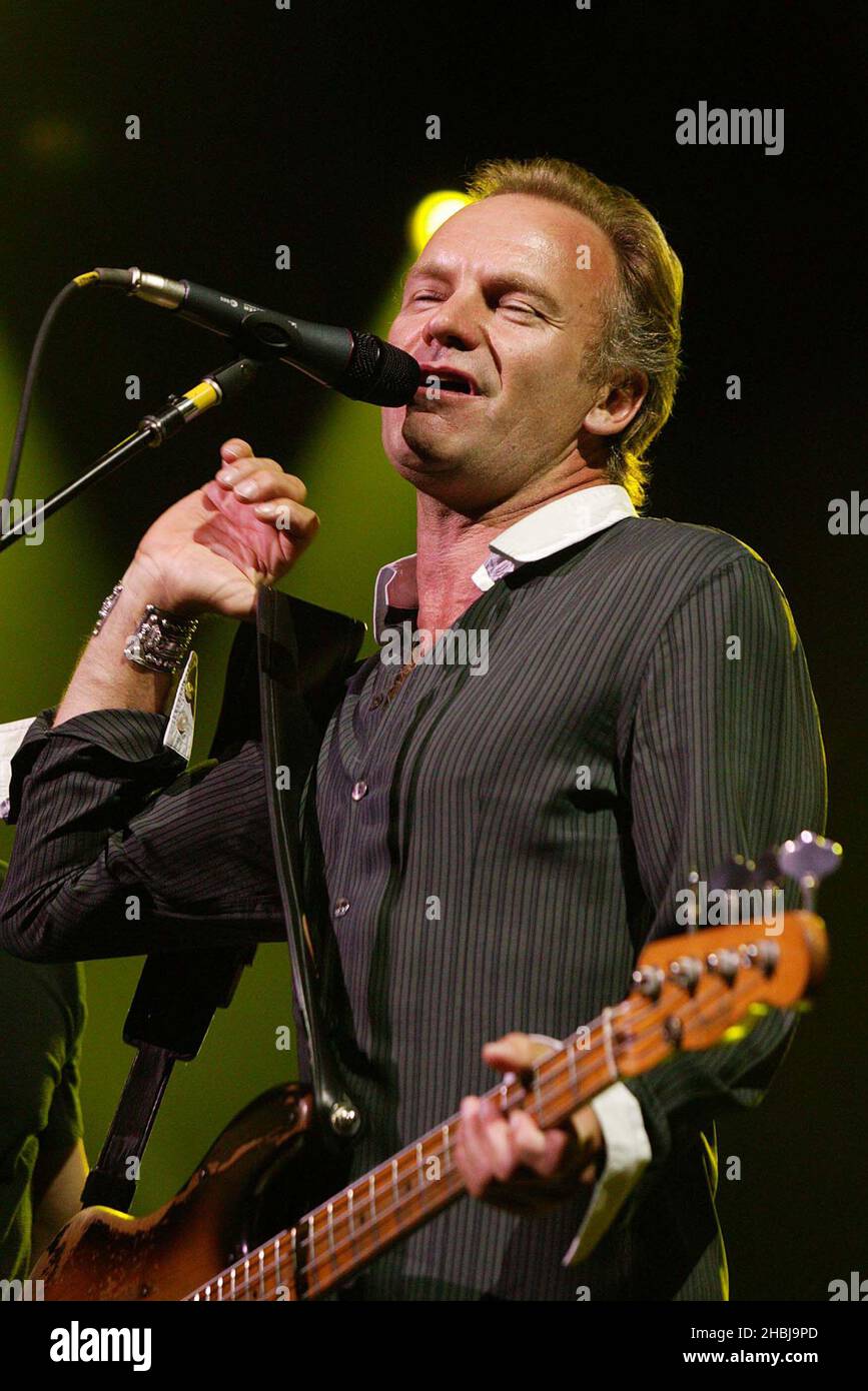 Sting performs live on stage at the Royal Albert Hall in London. Funny ...