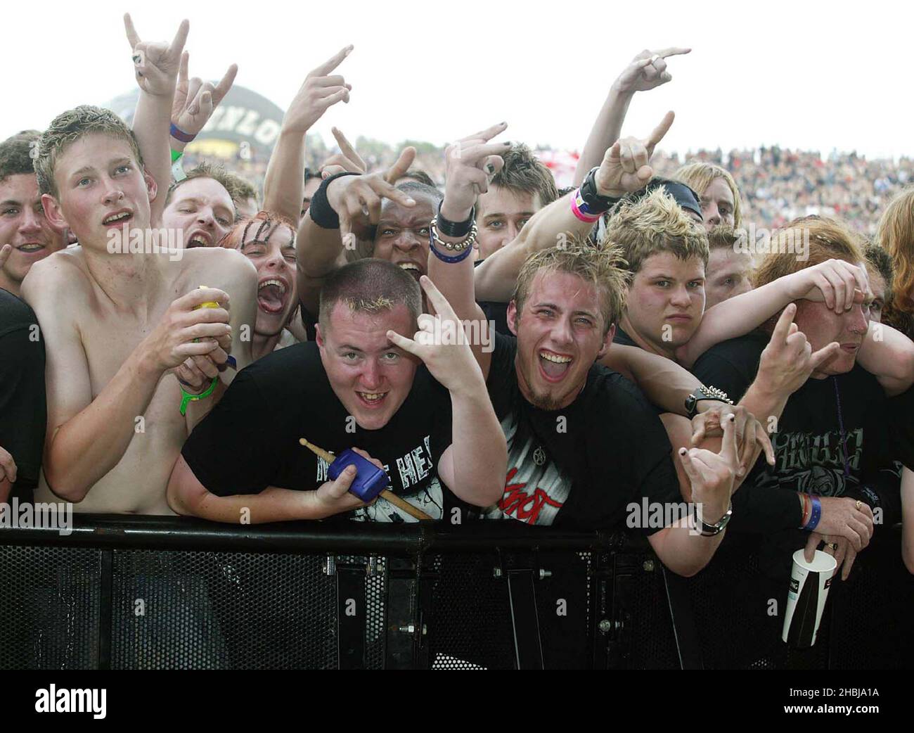 Slipknot crowd at day two of the "Download Festival" Sunday Stock Photo ...