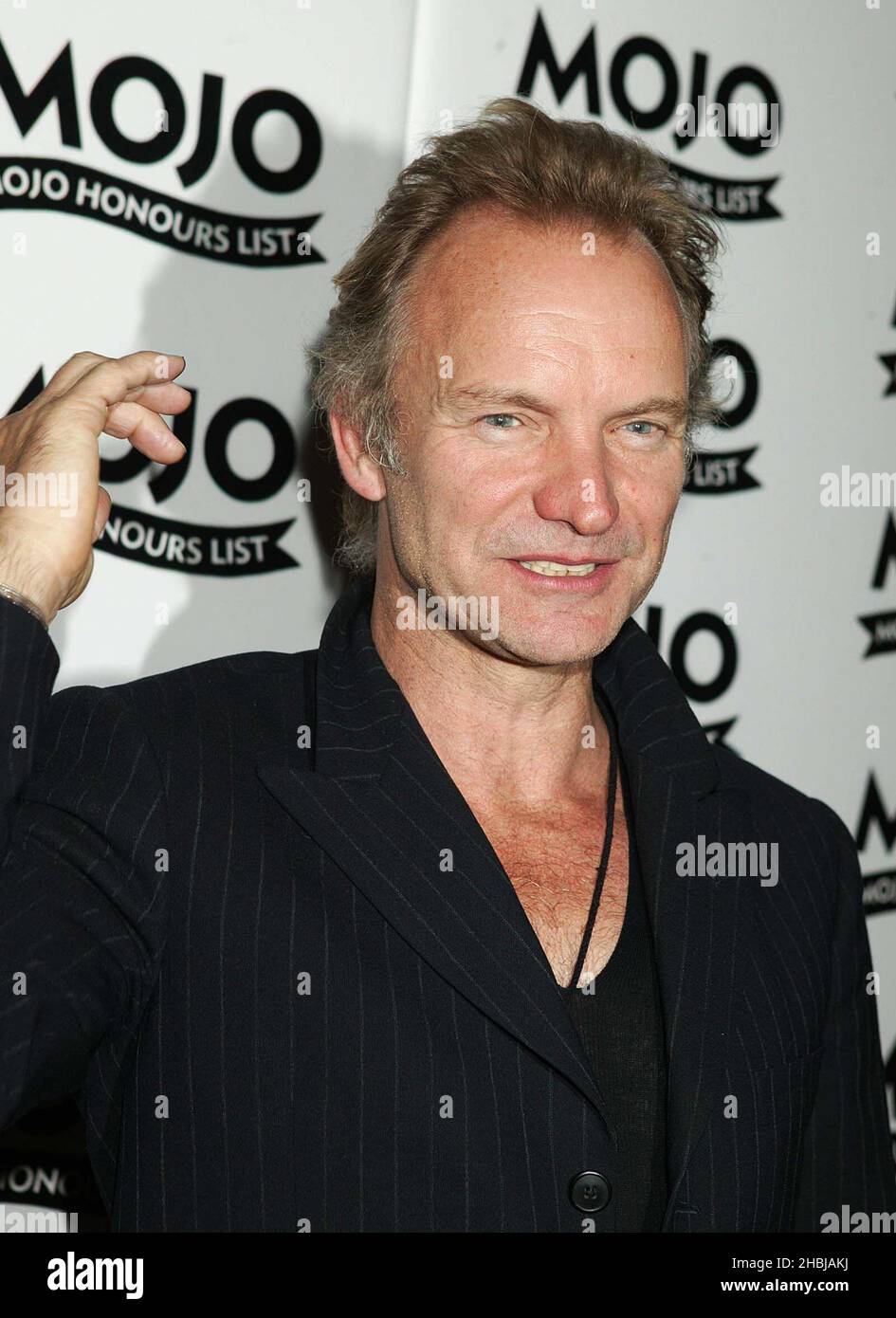 Sting posed in the Press room at Mojo Awards at the Banqueting Hall in ...