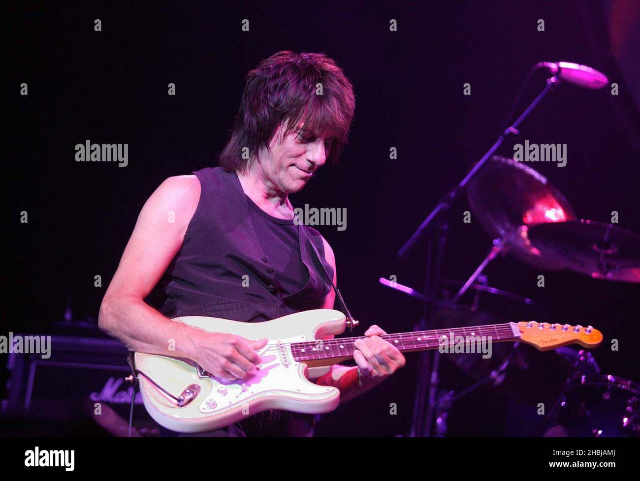 Jeff Beck performs live on stage at the Royal Albert Hall in London ...