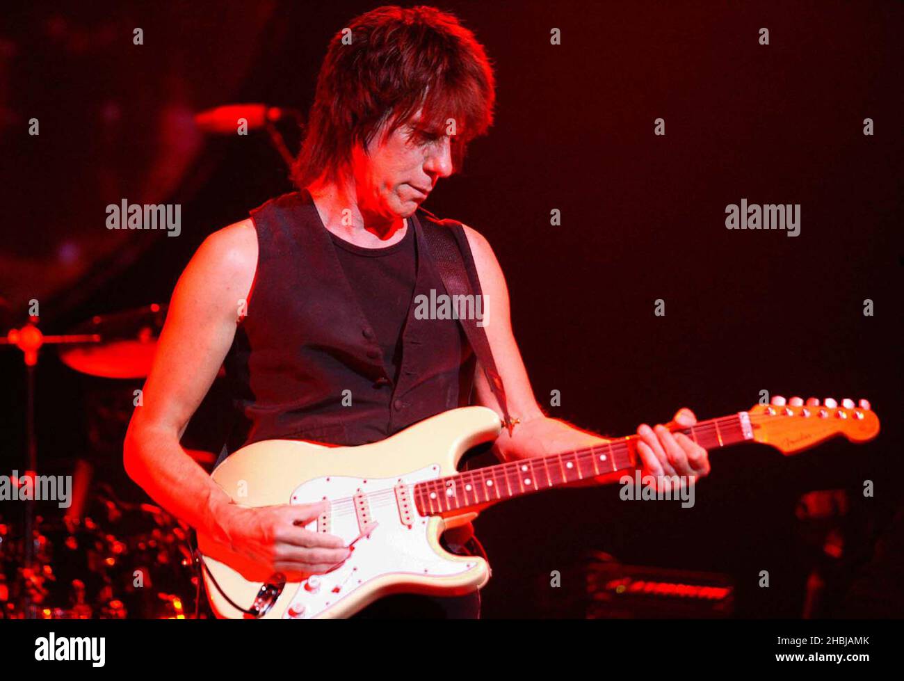 Jeff Beck performs live on stage at the Royal Albert Hall in London ...