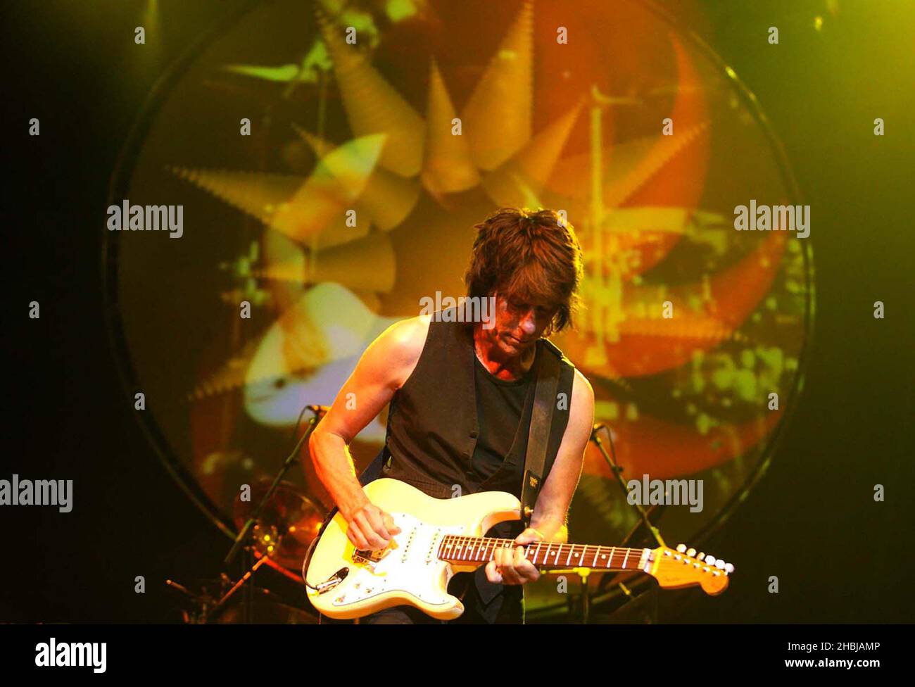 Jeff Beck performs live on stage at the Royal Albert Hall in London ...