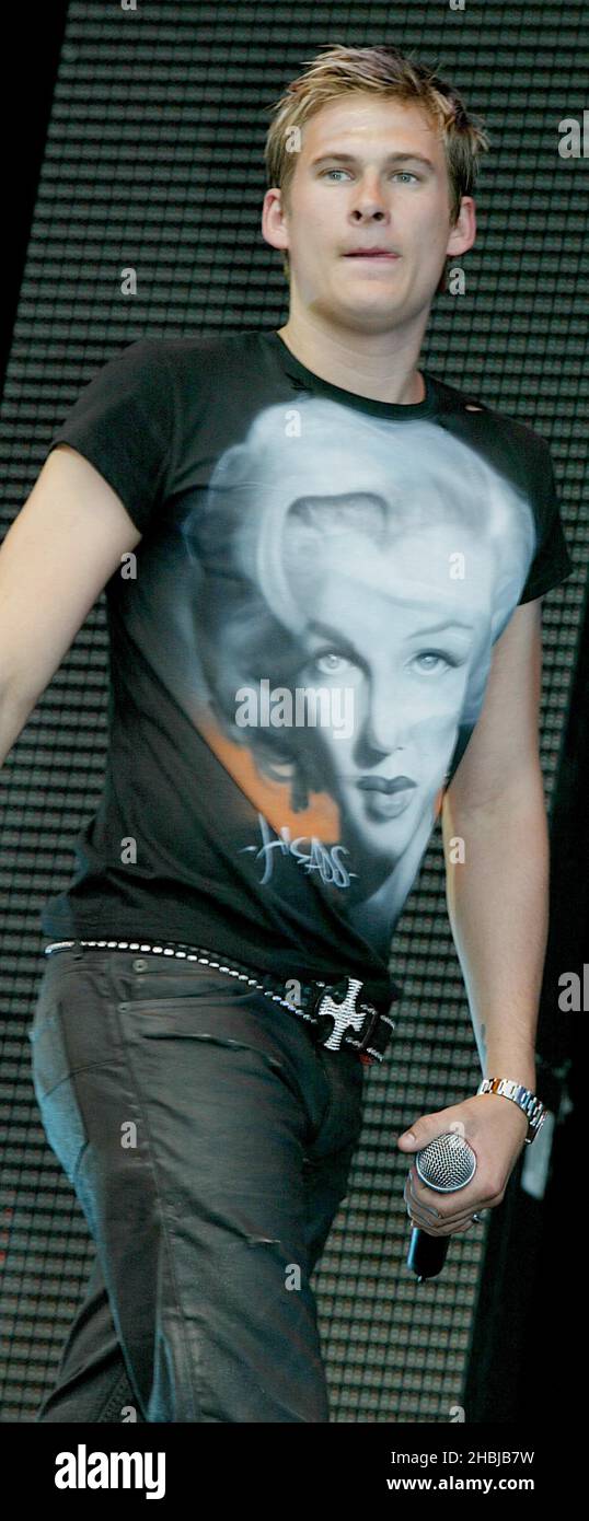 Lee Ryan from Blue performing at the Princes Trust Capital FM Party, in ...