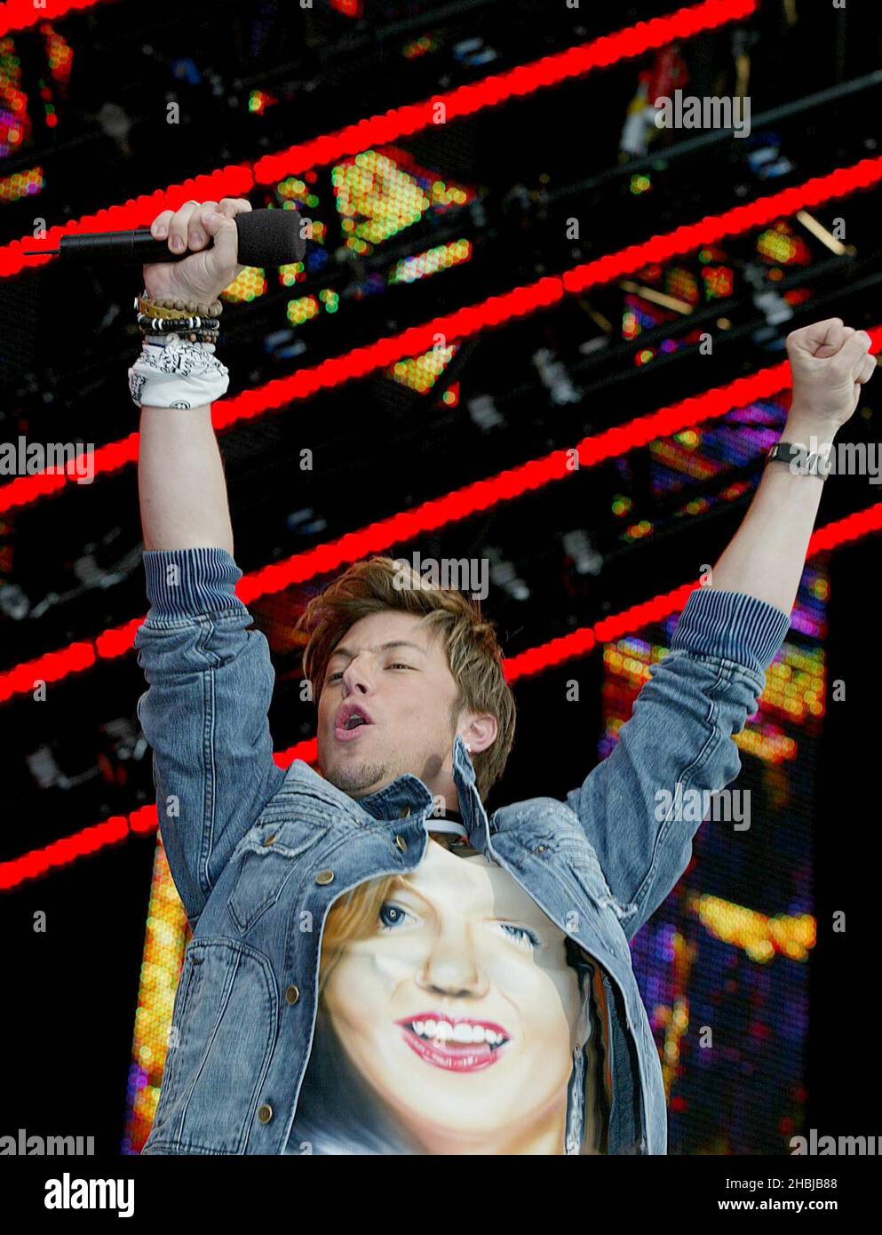 Duncan James from Blue performing at the Princes Trust Capital FM Party, in the Park at Hyde ...